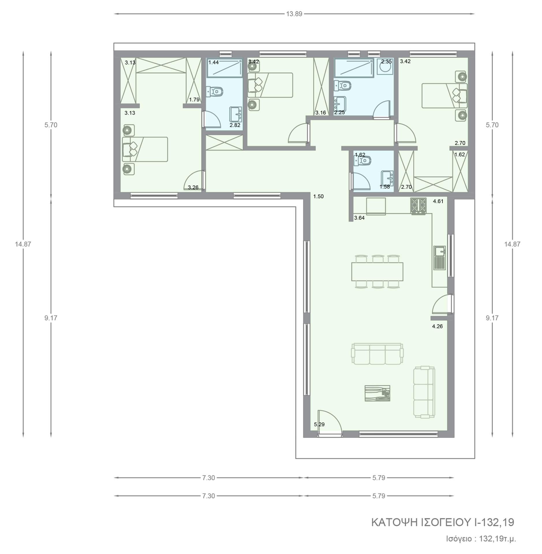 Ισόγεια Κατοικία 87 τ.μ. - Προκατασκευασμένα σπίτια | Προκατ | Ανδρουλάκης