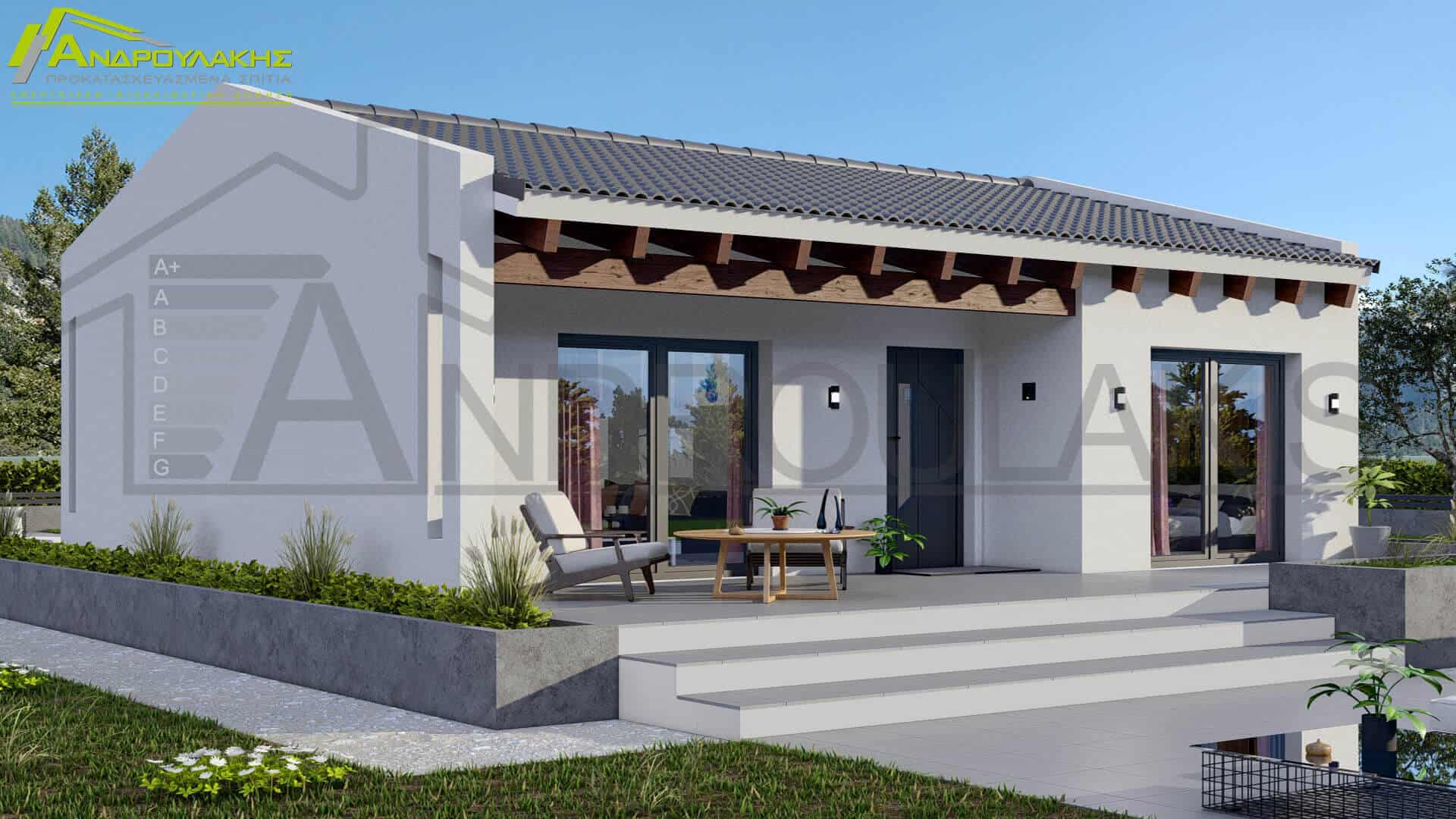 Ισόγεια Κατοικία 65 τ.μ. - Προκατασκευασμένα σπίτια | Προκατ | Ανδρουλάκης