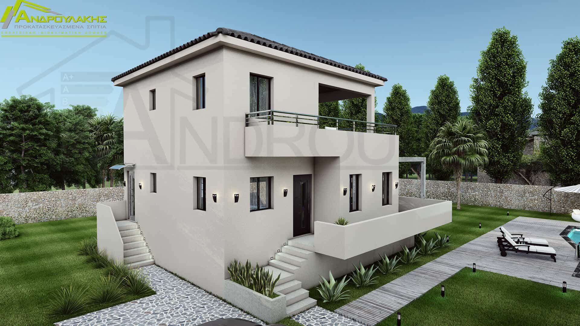 Διώροφη Κατοικία 120 τ.μ. - Προκατασκευασμένα σπίτια | Προκατ | Ανδρουλάκης