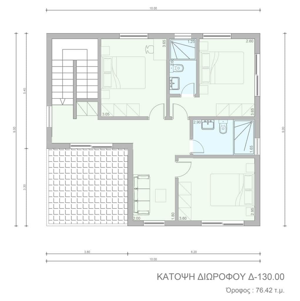 Διώροφη Κατοικία 130 τ.μ. - Προκατασκευασμένα σπίτια | Προκατ | Ανδρουλάκης