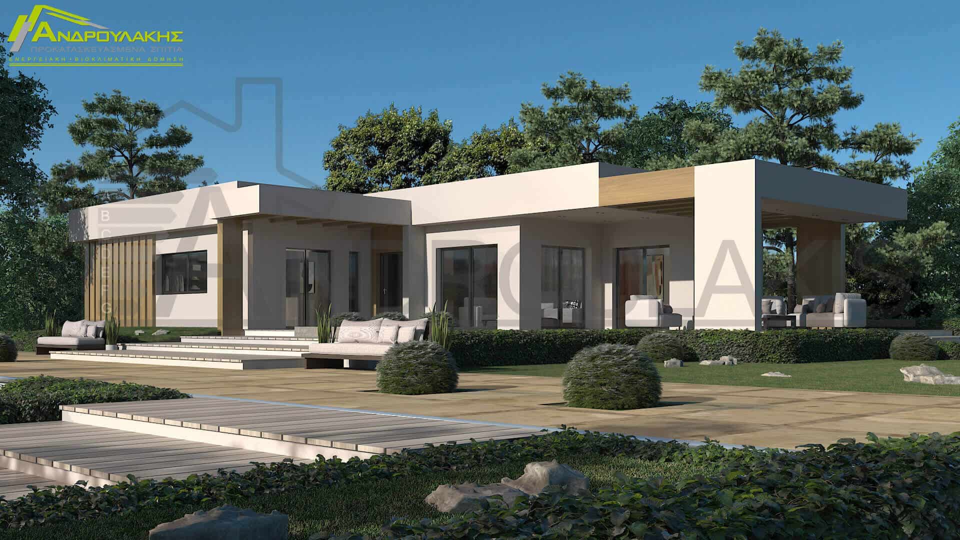 Ισόγεια Κατοικία 118 τ.μ. - Προκατασκευασμένα σπίτια | Προκατ | Ανδρουλάκης