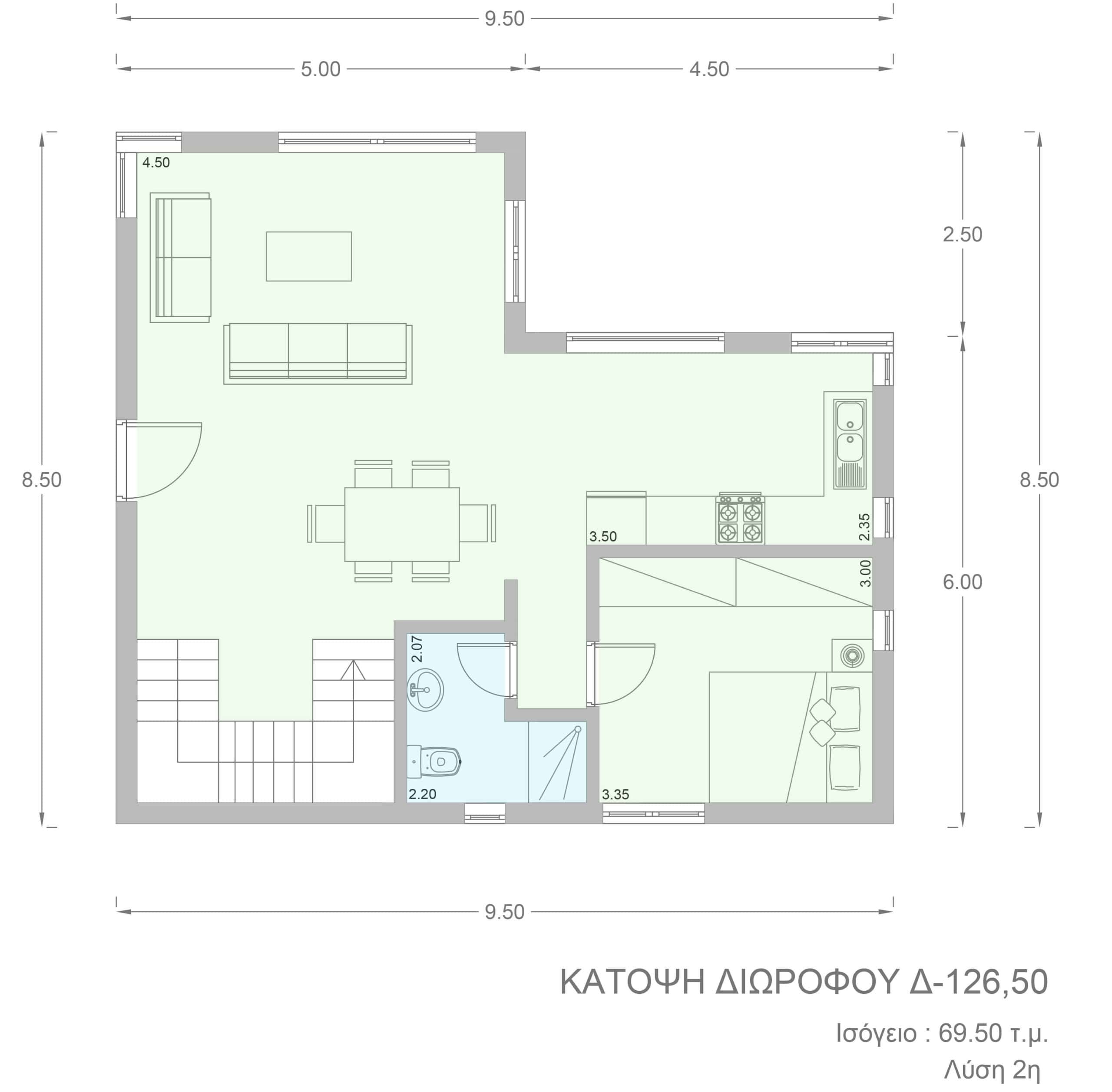 Ισόγεια Κατοικία Με Σοφίτα 126 τ.μ. - Προκατασκευασμένα σπίτια | Προκατ ...
