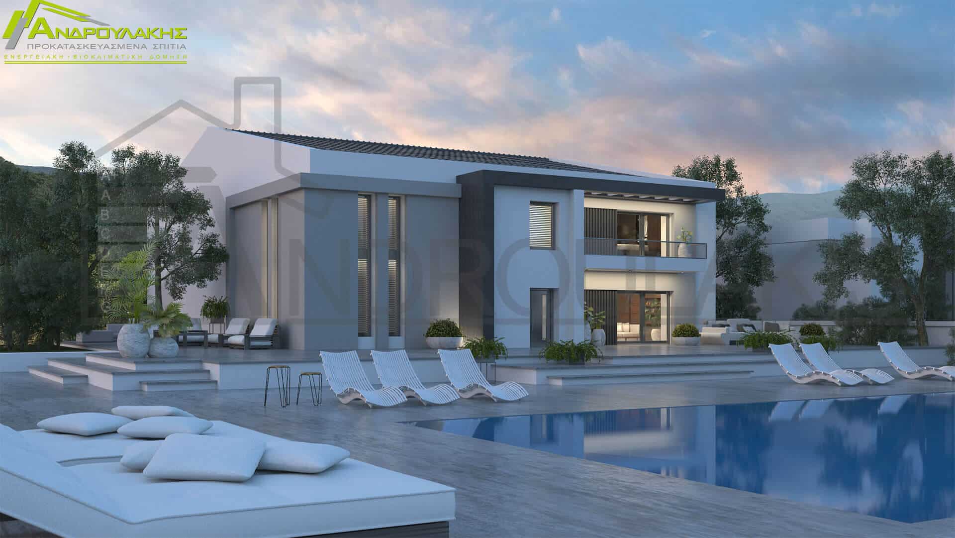 Διώροφη Κατοικία 146 τ.μ. - Προκατασκευασμένα σπίτια | Προκατ | Ανδρουλάκης