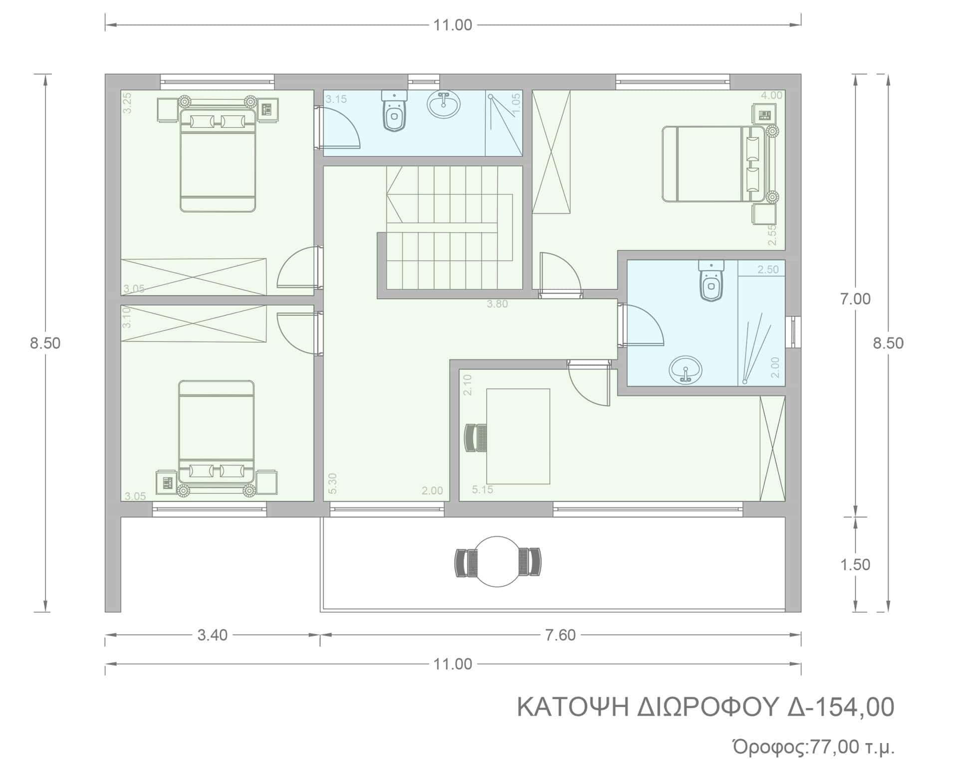 Διώροφη Κατοικία 154 τ.μ. - Προκατασκευασμένα σπίτια | Προκατ | Ανδρουλάκης