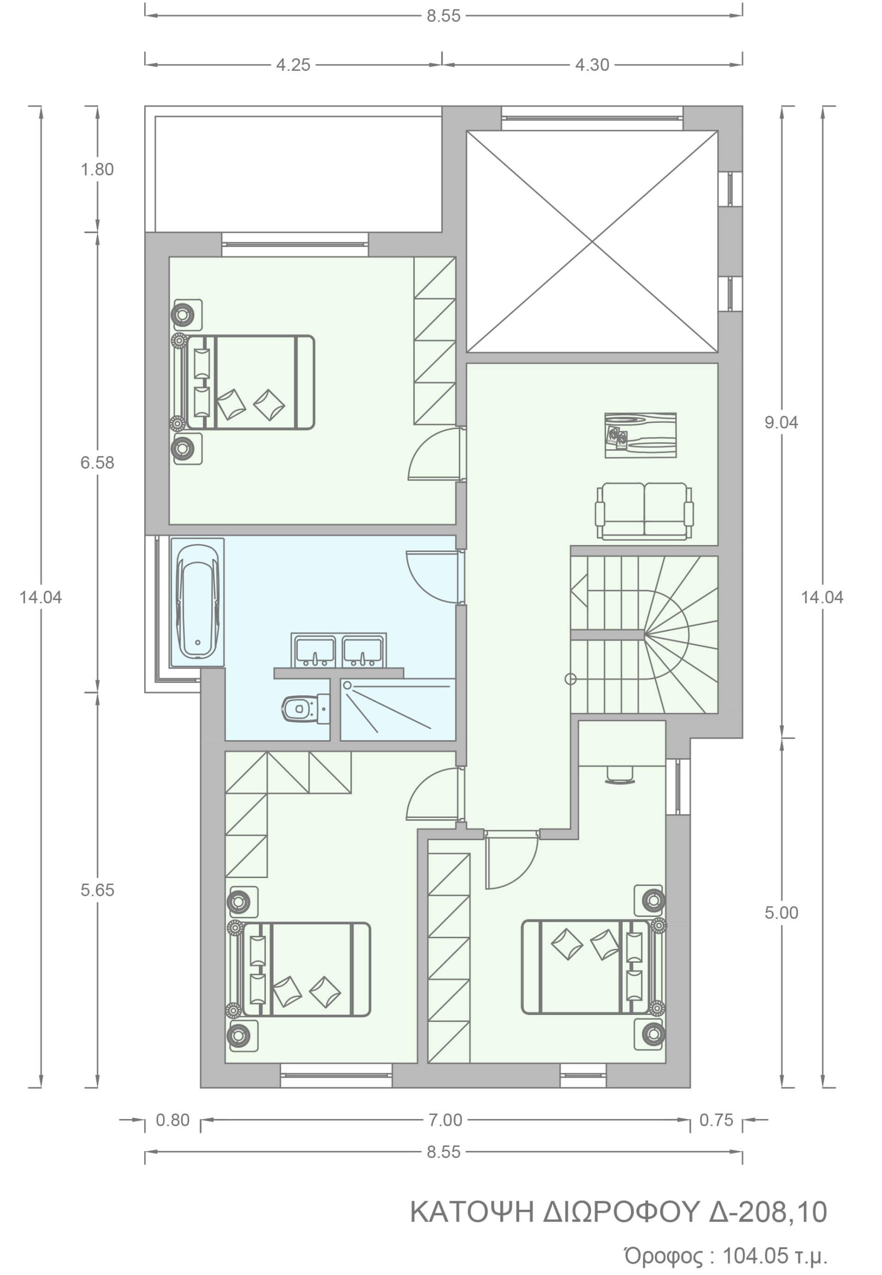 Διώροφη Κατοικία 208 τ.μ. - Προκατασκευασμένα σπίτια | Προκατ | Ανδρουλάκης