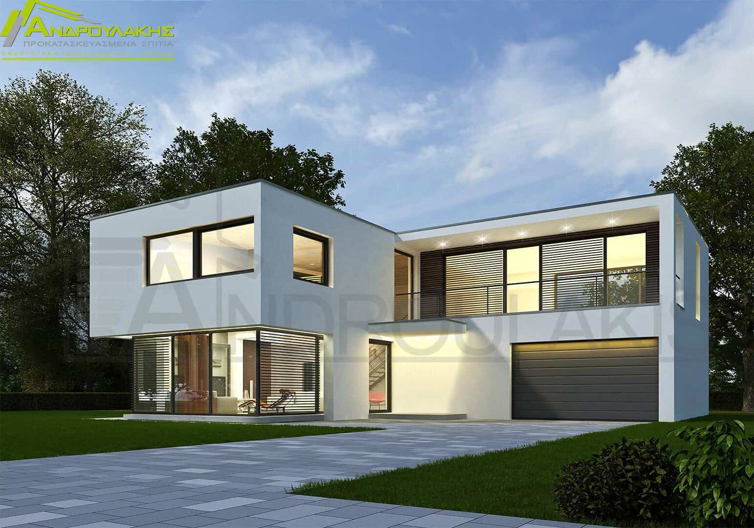 Διώροφη Κατοικία 180 τ.μ. με Garage 34 τ.μ. - Προκατασκευασμένα σπίτια ...