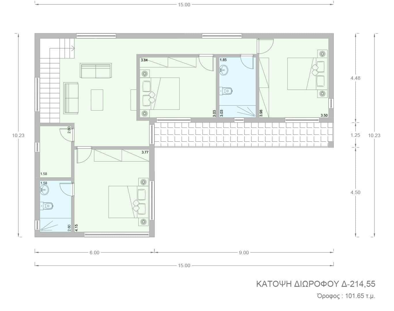 Διώροφη Κατοικία 180 τ.μ. με Garage 34 τ.μ. - Προκατασκευασμένα σπίτια ...