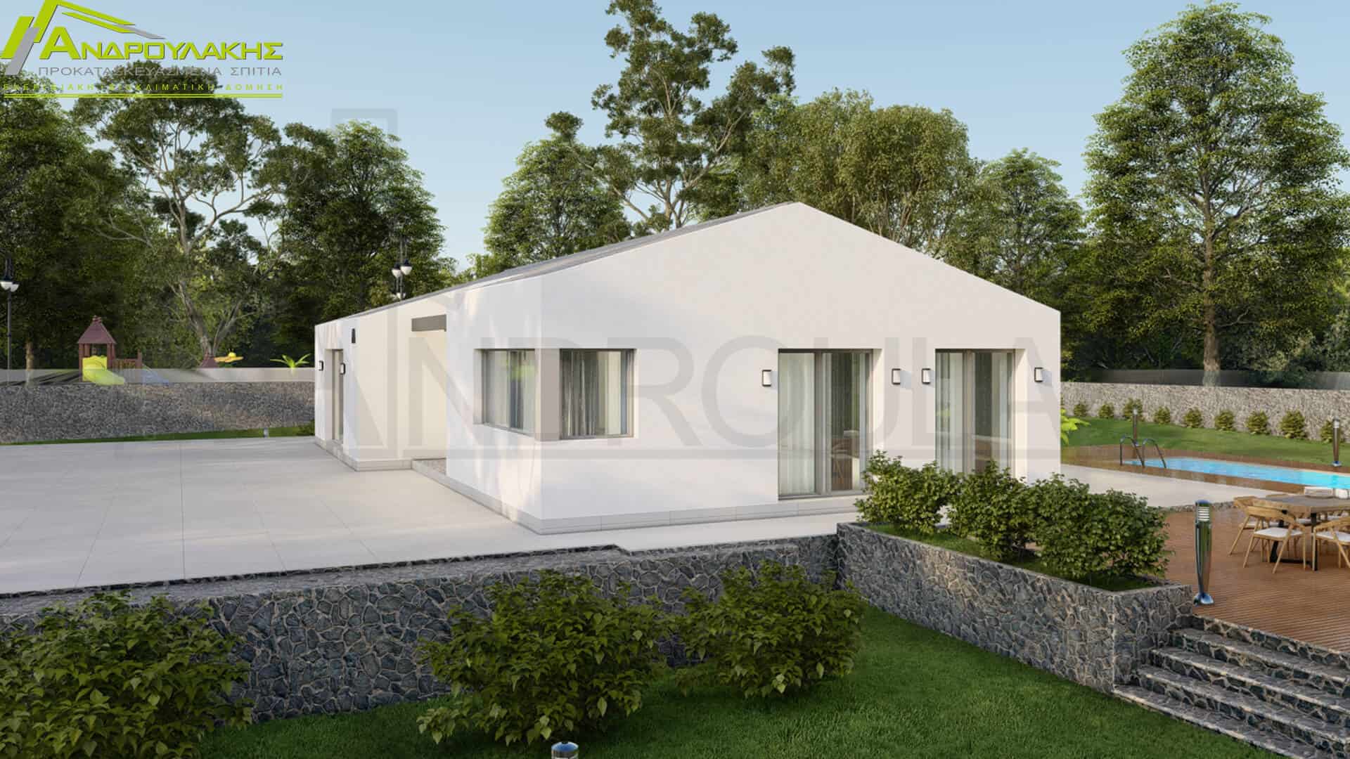 Ισόγεια Κατοικία 78 τ.μ. - Προκατασκευασμένα σπίτια | Προκατ | Ανδρουλάκης