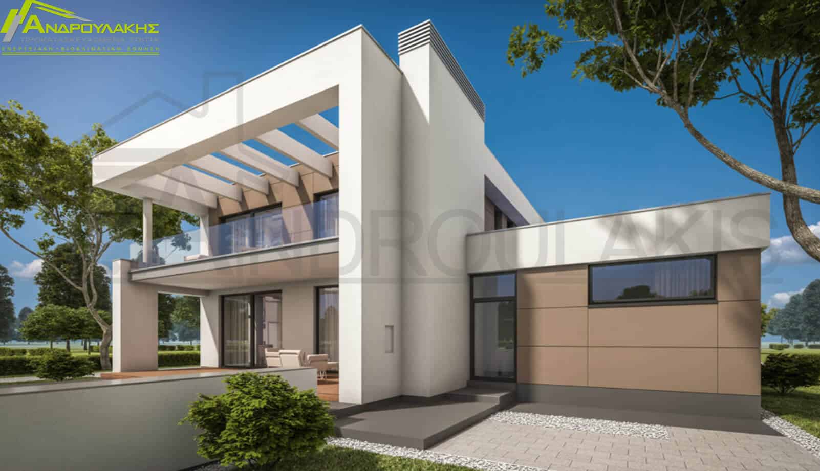 Διώροφη Κατοικία 128 τ.μ. - Προκατασκευασμένα σπίτια | Προκατ | Ανδρουλάκης