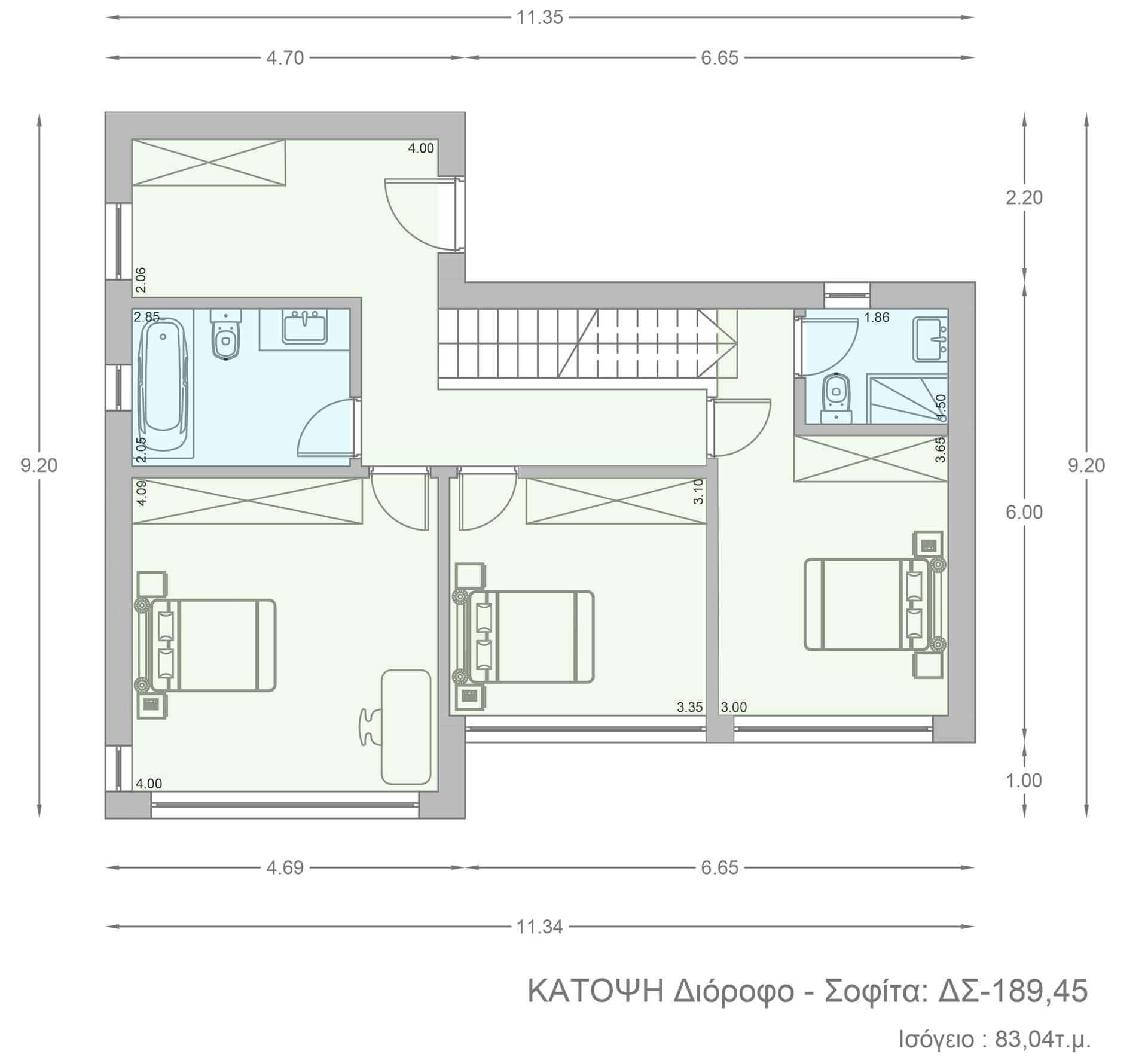 Διώροφη Κατοικία Με Σοφιτα 189 τ.μ. - Προκατασκευασμένα σπίτια | Προκατ ...