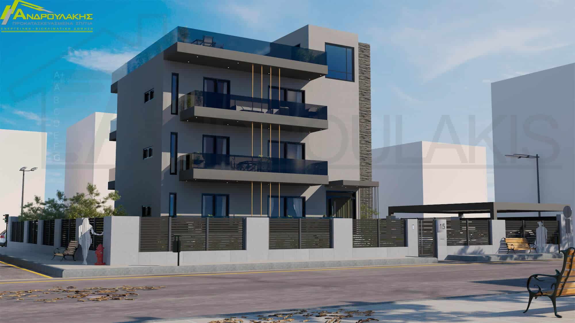 Τριώροφη Κατοικία 240 τ.μ. - Προκατασκευασμένα σπίτια | Προκατ ...