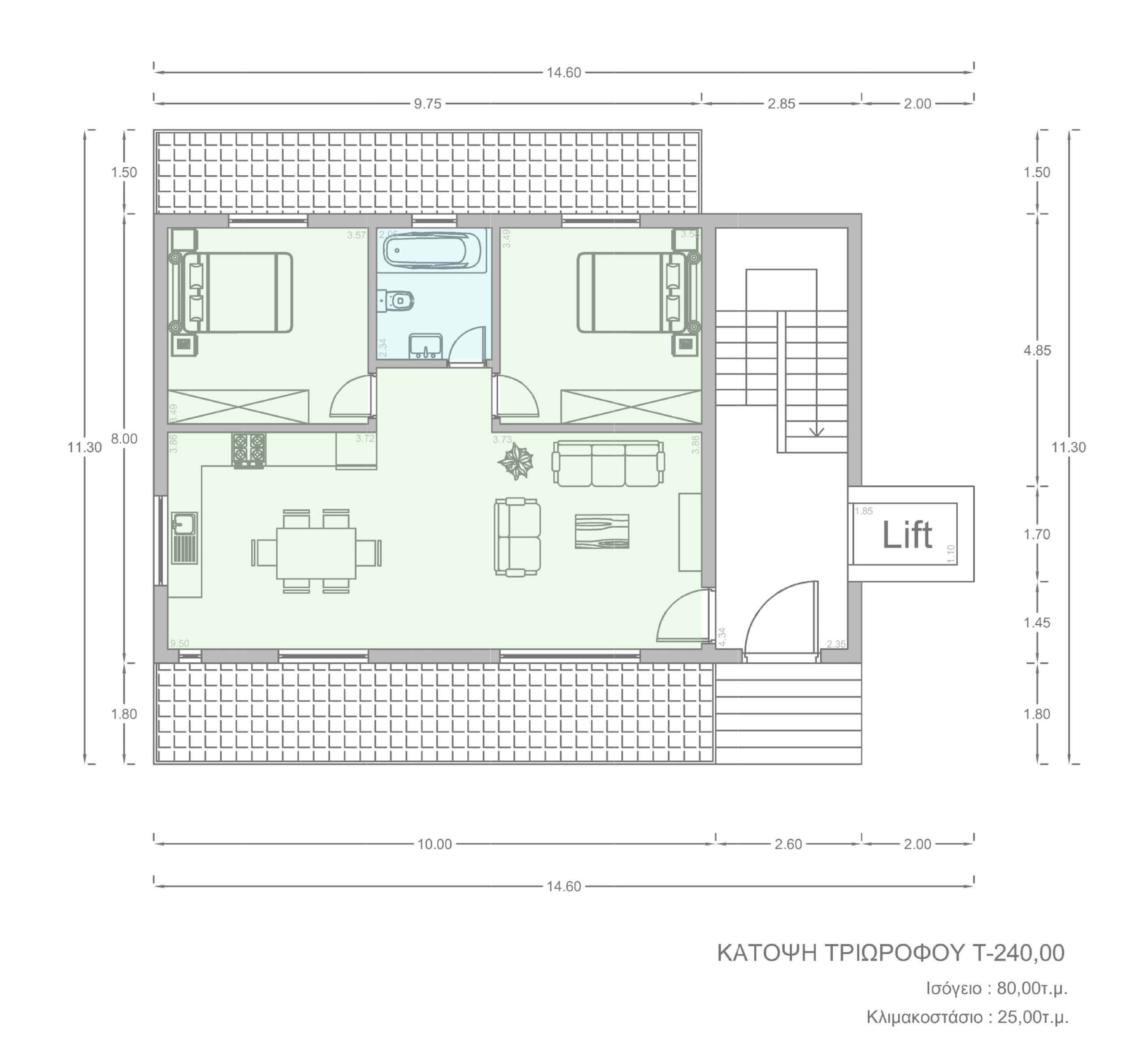 Τριώροφη Κατοικία 240 τ.μ. - Προκατασκευασμένα σπίτια | Προκατ ...