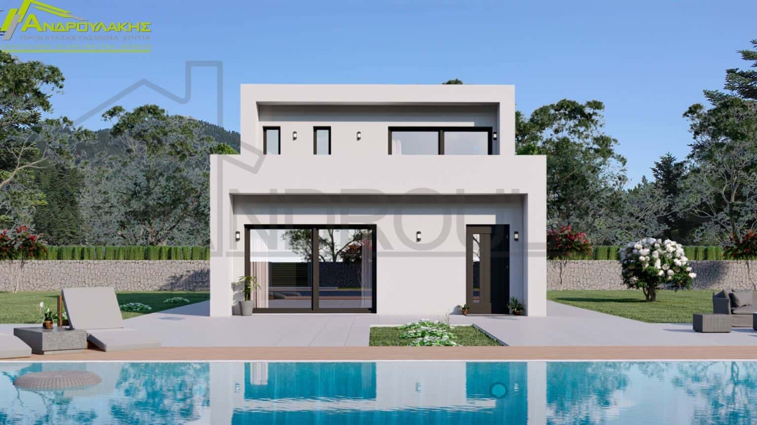 Διώροφη Κατοικία 93 τ.μ. - Προκατασκευασμένα σπίτια | Προκατ | Ανδρουλάκης