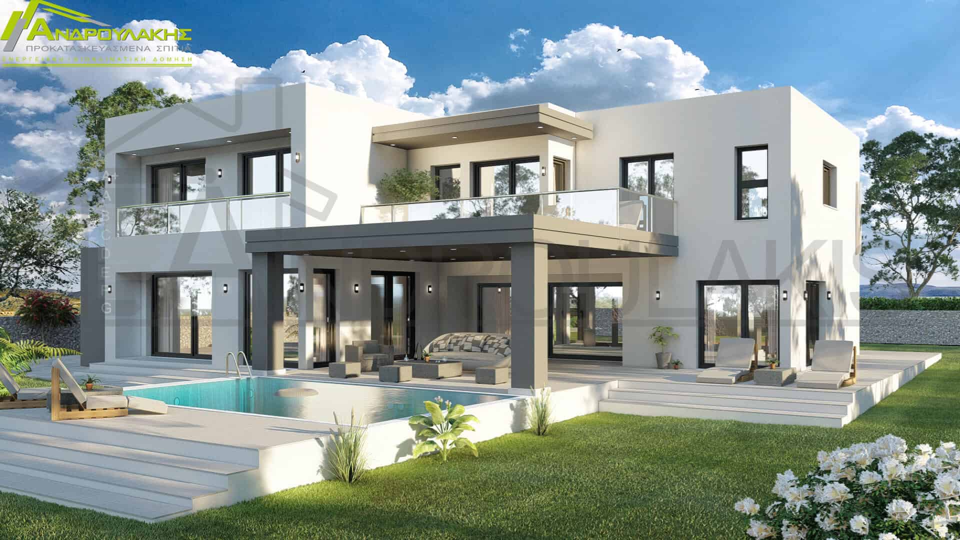 Διώροφη Κατοικία 340 τ.μ. - Προκατασκευασμένα σπίτια | Προκατ | Ανδρουλάκης