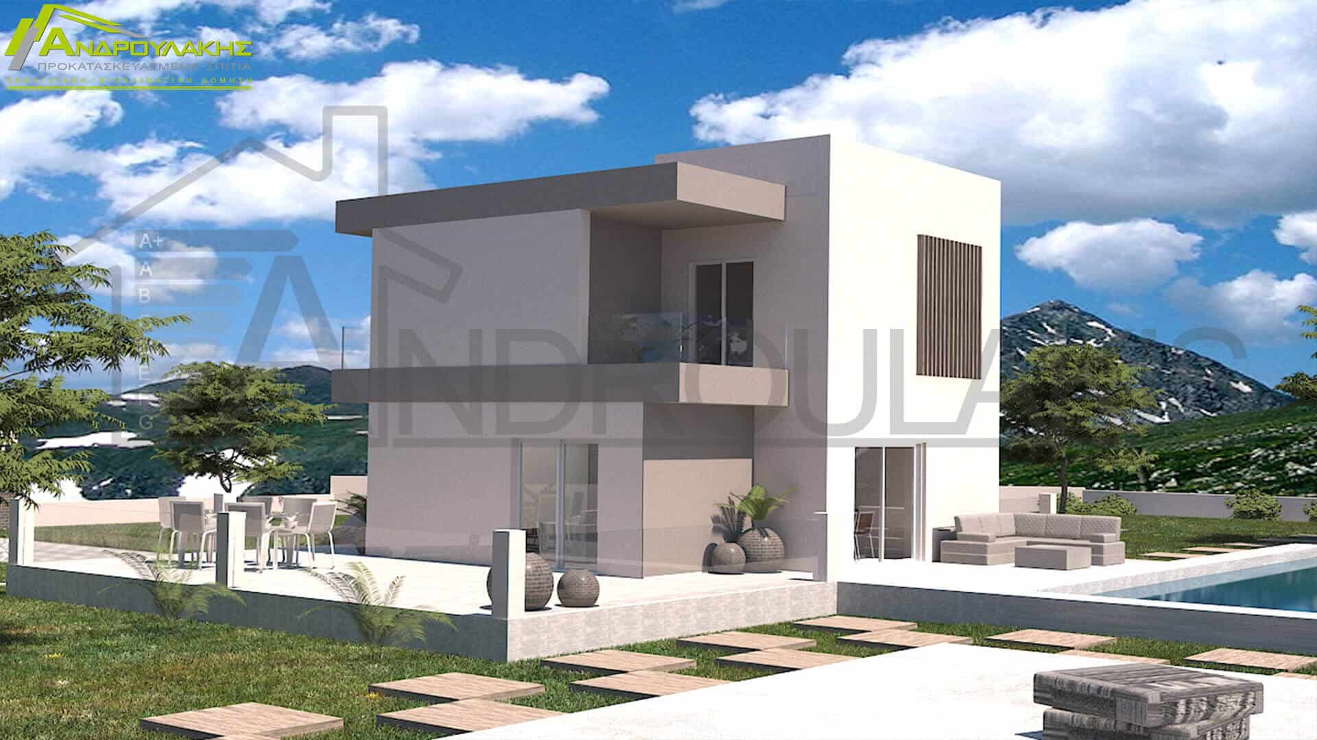 Διώροφη Κατοικία 165 τ.μ. - Προκατασκευασμένα σπίτια | Προκατ | Ανδρουλάκης