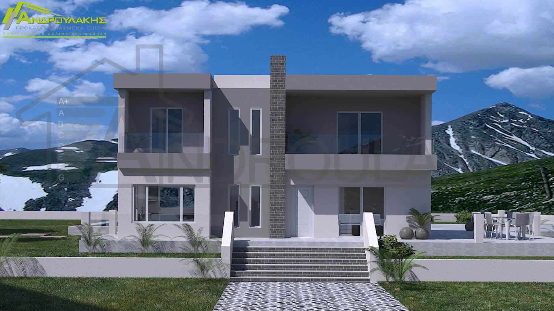 Διώροφη Κατοικία 165 τ.μ. - Προκατασκευασμένα σπίτια | Προκατ | Ανδρουλάκης